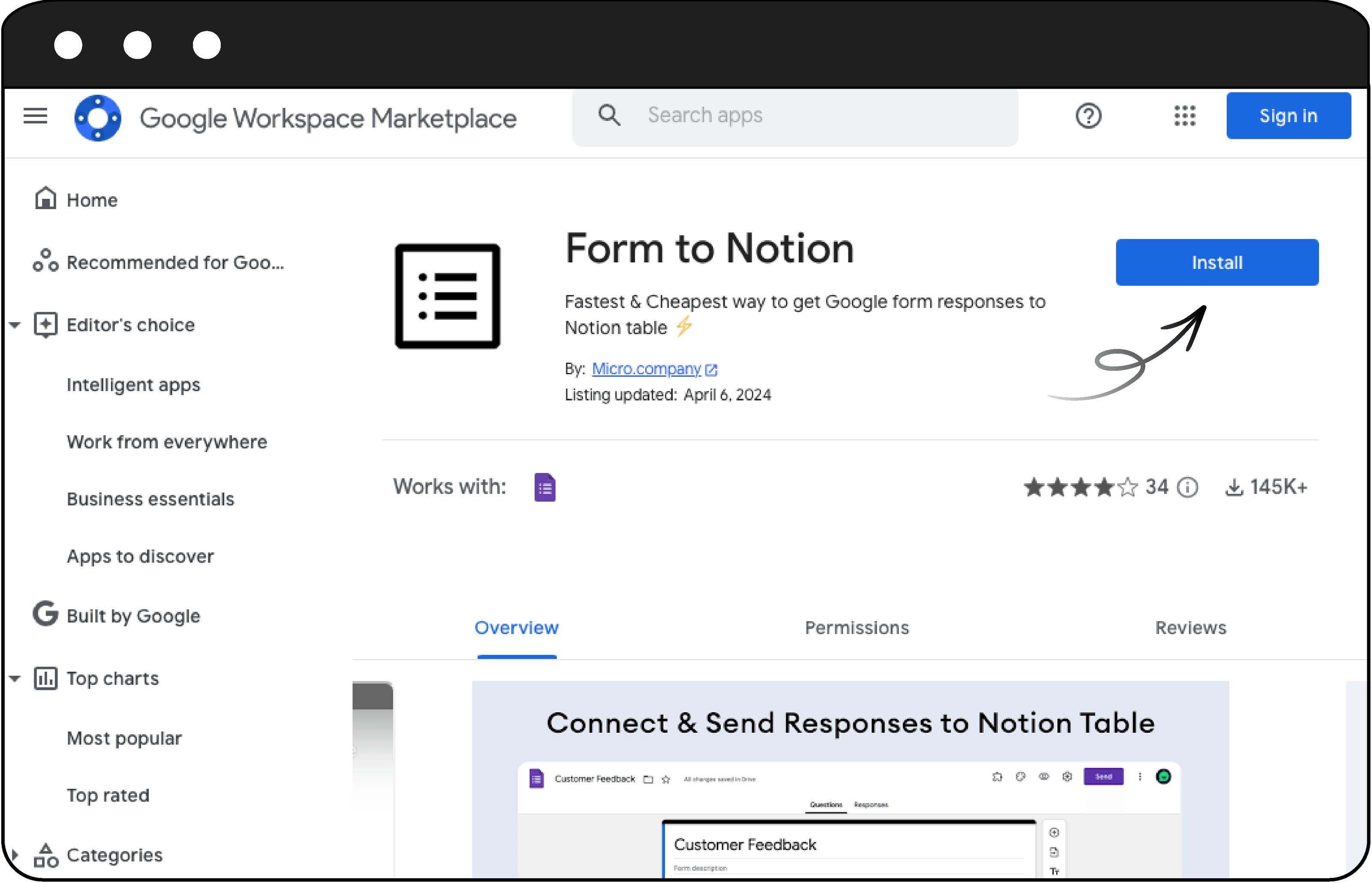 Connect Google Forms to Notion Table